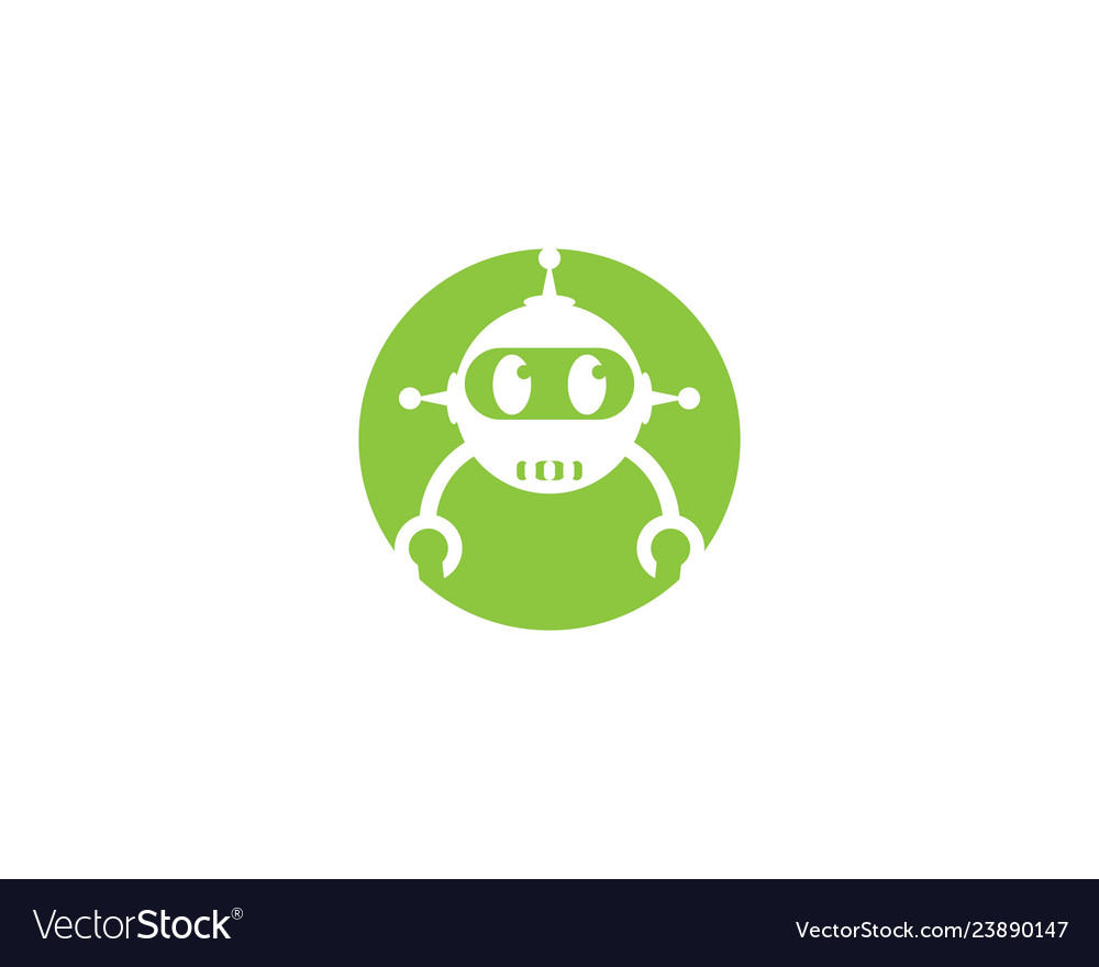 Robot Logo Template Royalty Free Vector Image Vectorstock