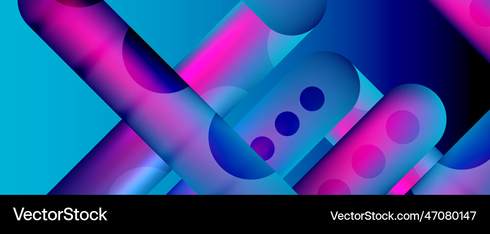 Round shapes and lines with fluid gradients Vector Image