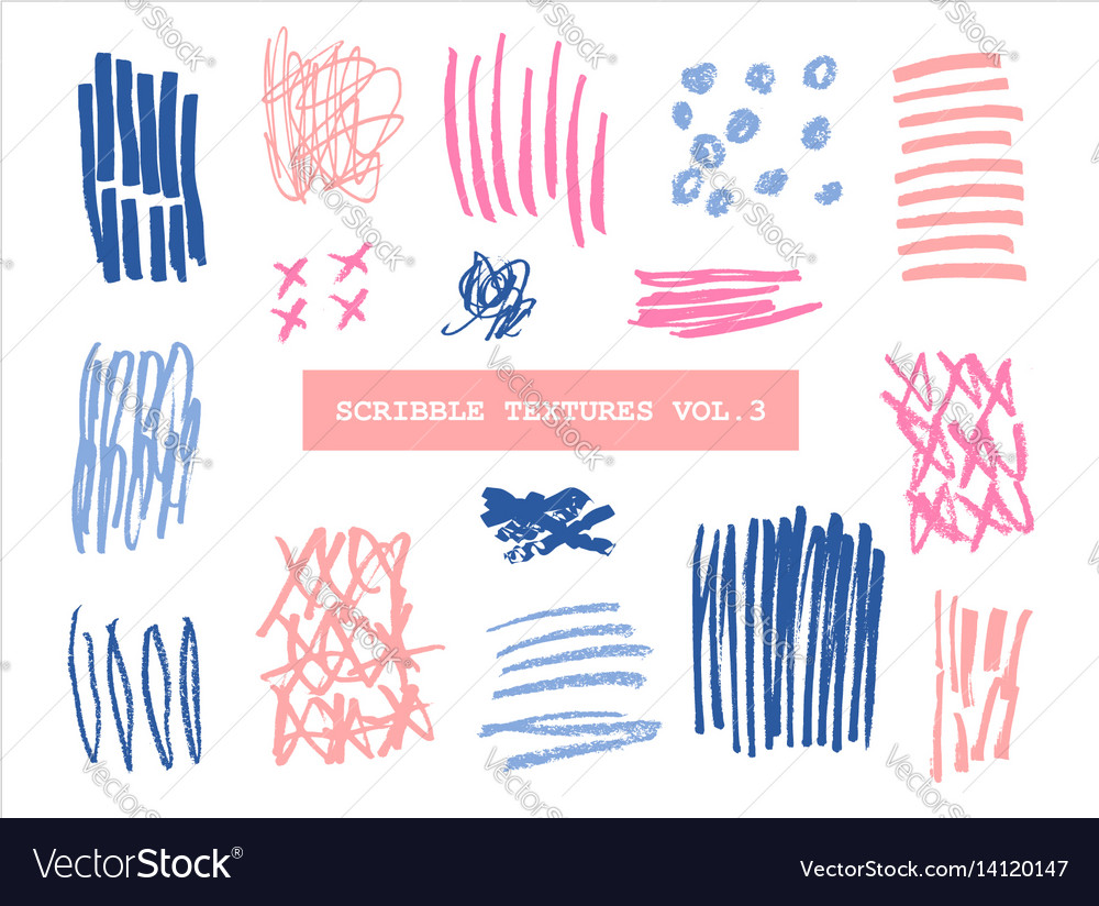 Scribble textures collection Royalty Free Vector Image