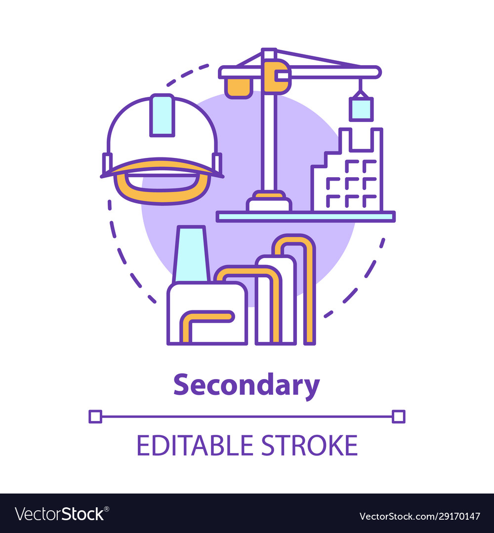 Secondary concept icon processing Royalty Free Vector Image