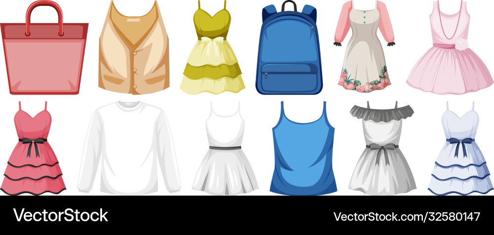 Set clothes mock up Royalty Free Vector Image - VectorStock