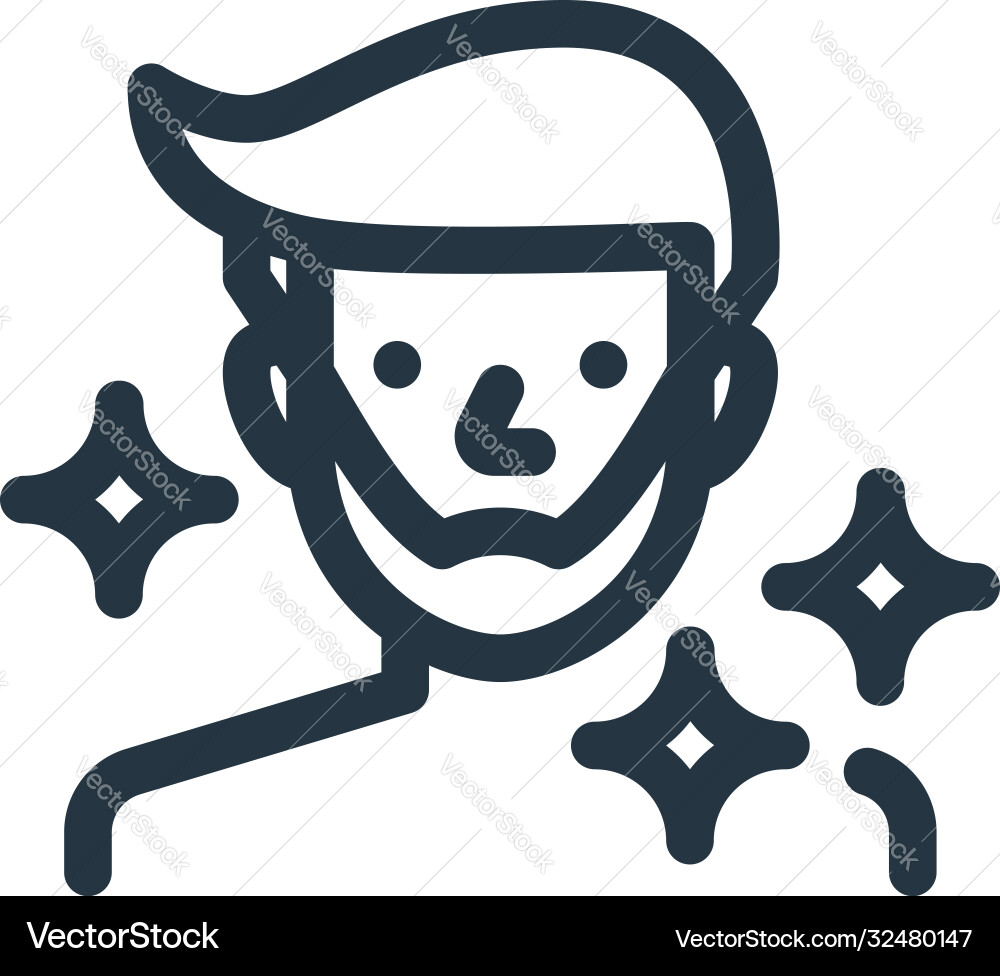 Shaving icon isolated on white background outline Vector Image