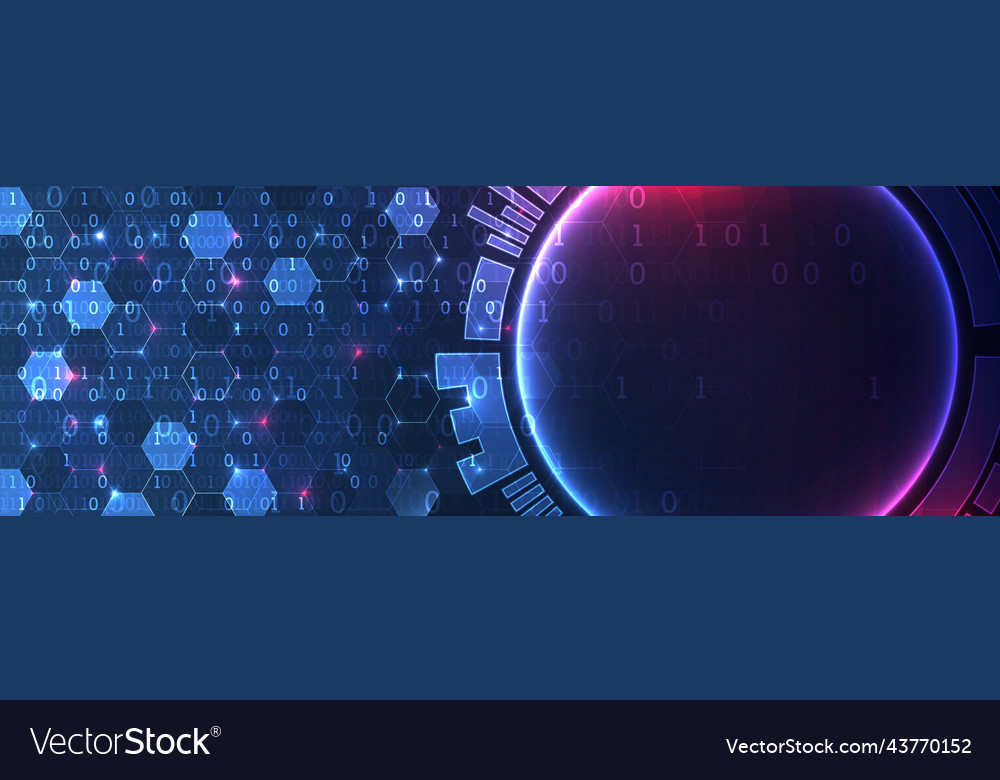 Abstract blue hexagon futuristic background Vector Image