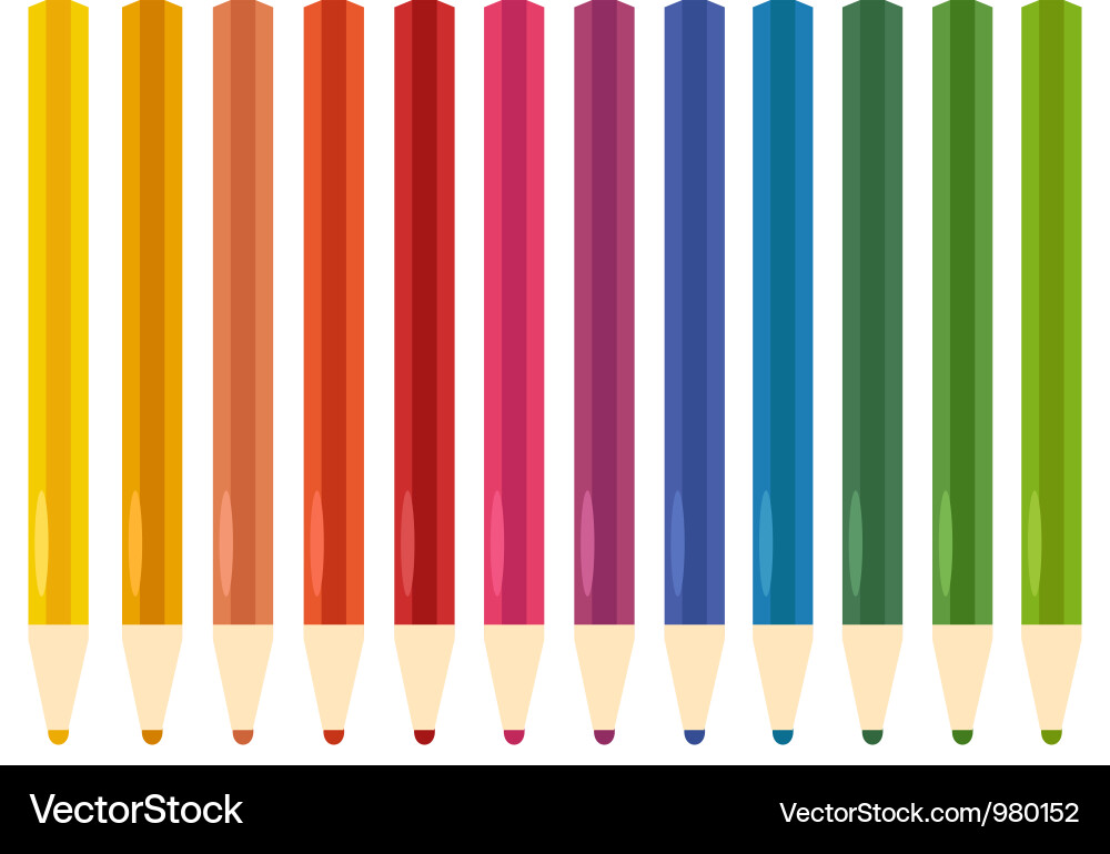 Colorful pastel crayons set isolated on white Vector Image