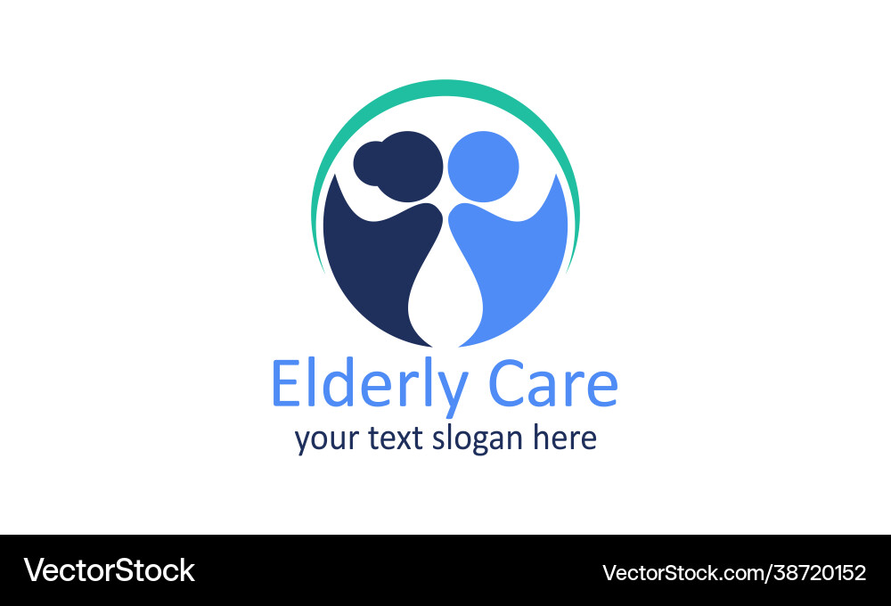 Elderly care logo design best logo Royalty Free Vector Image