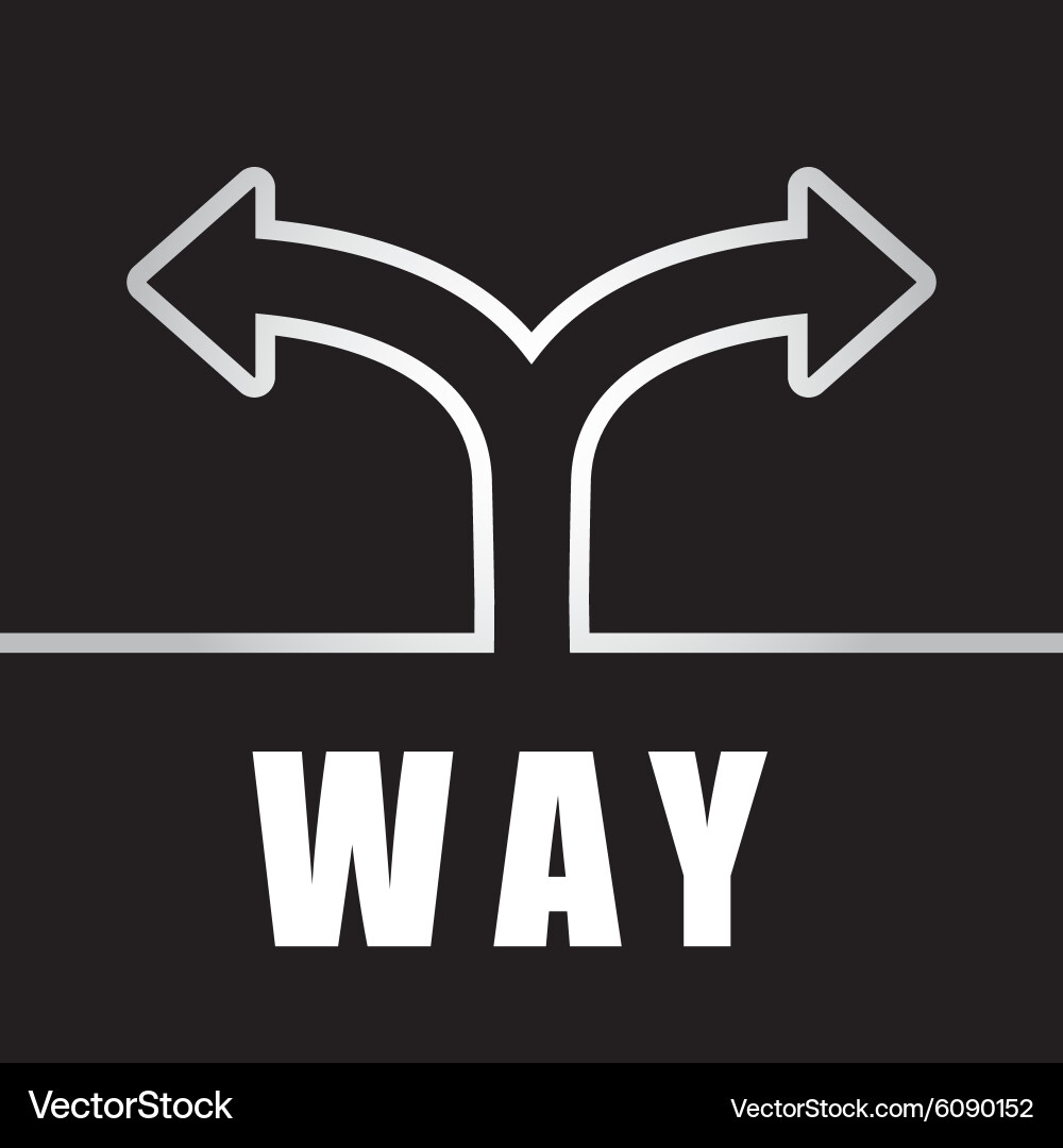 One way road sign advertising design Royalty Free Vector