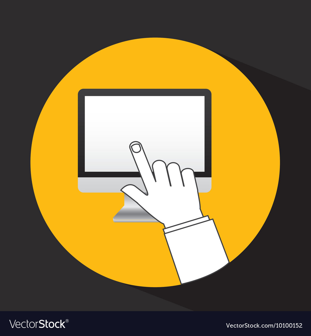 Pc device icon Royalty Free Vector Image - VectorStock