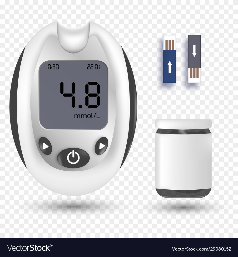 Realistic glucometer Royalty Free Vector Image