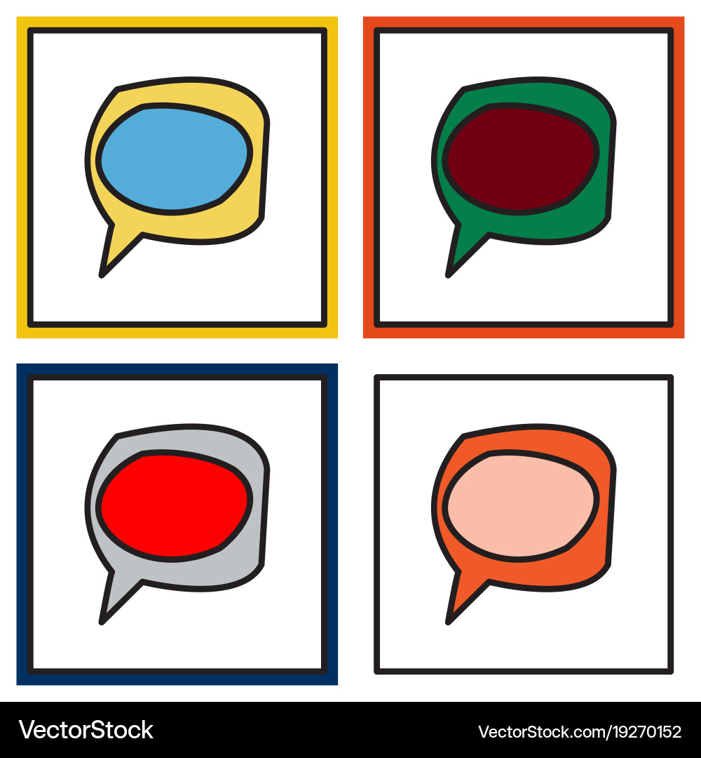 Set of bubble of communication for technology Vector Image