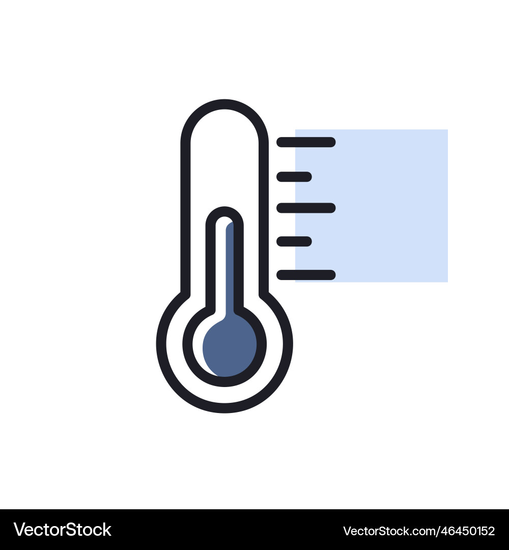 Thermometer heat icon meteorology sign graph Vector Image