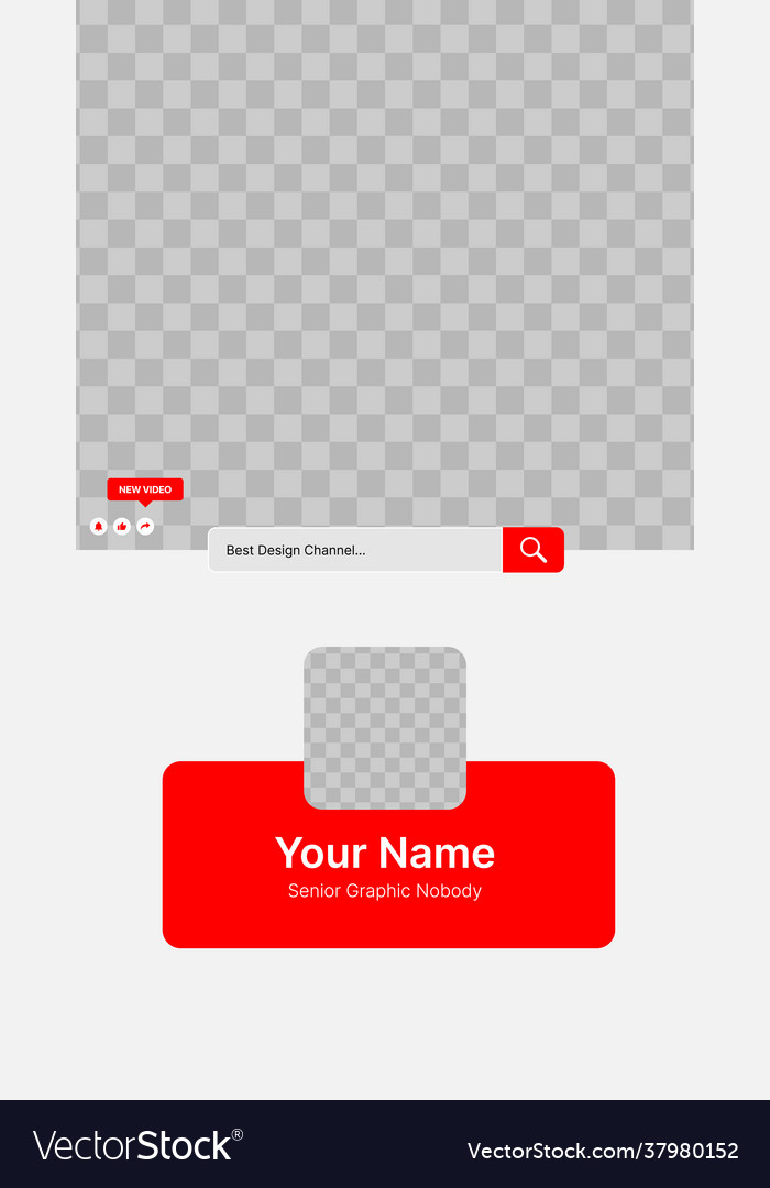 Vertical white and red user interface template Vector Image