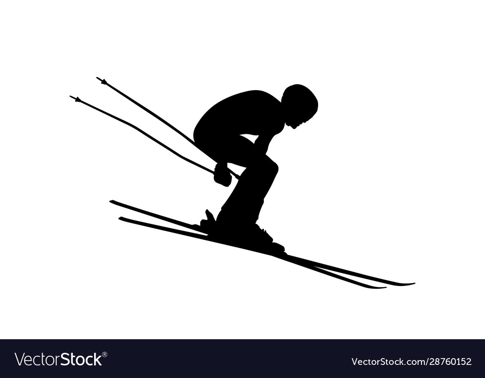 Winter sport alpine skiing Royalty Free Vector Image