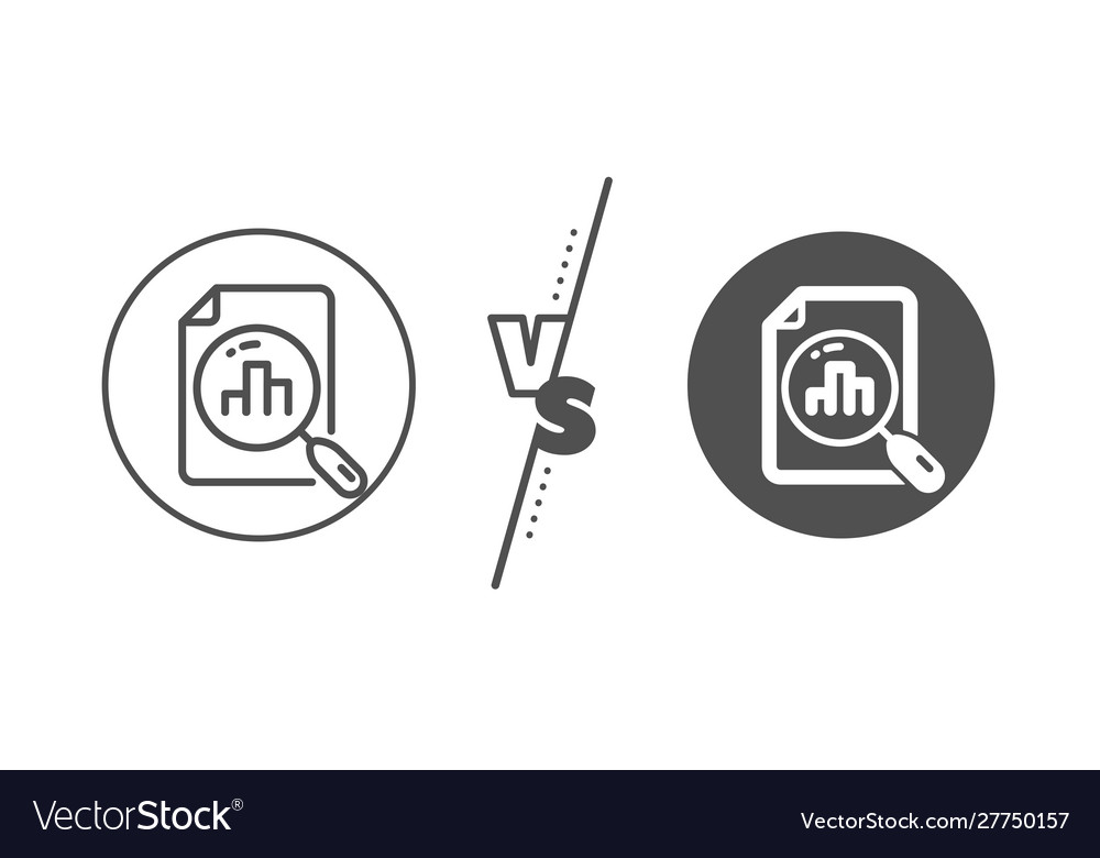 Analytics graph line icon column chart sign Vector Image