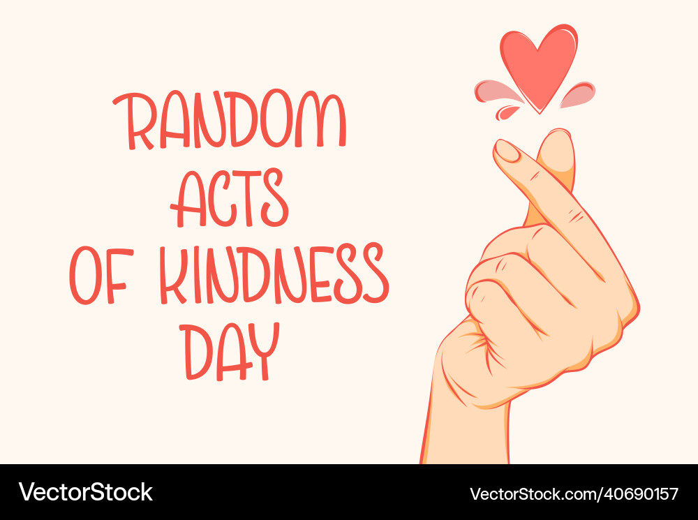 Banner for random acts of kindness day Royalty Free Vector