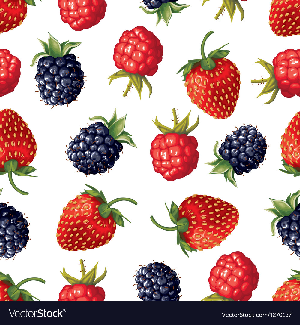 Berry pattern Royalty Free Vector Image - VectorStock