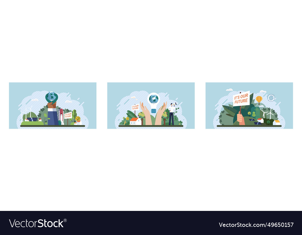 Climate change save the planet world environment Vector Image