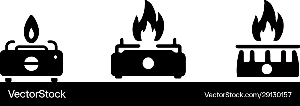 Gas stove icon isolated on white background Vector Image