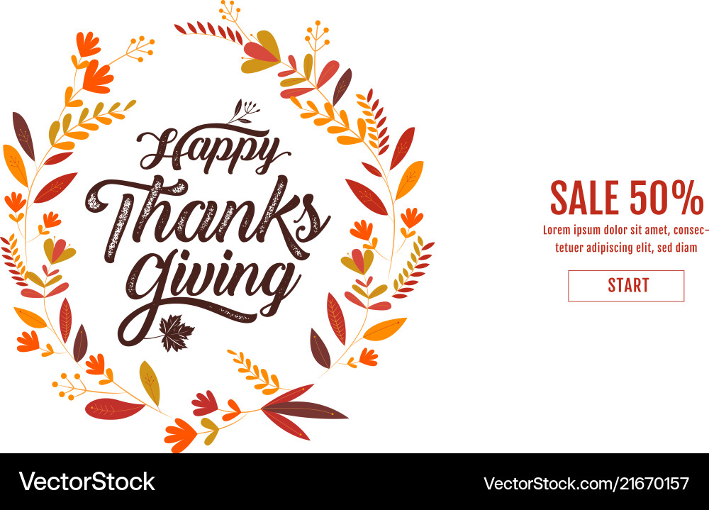 Happy thanksgiving typography poster celebration Vector Image