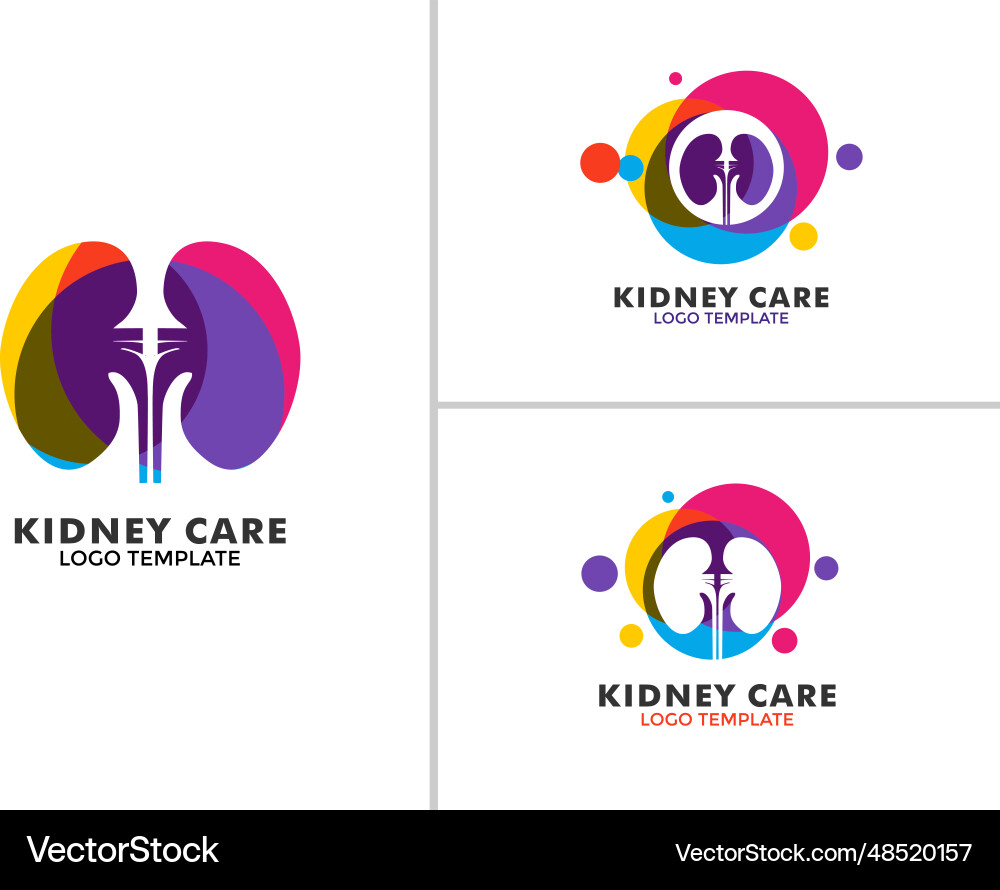Kidney logo urology logo design template Vector Image