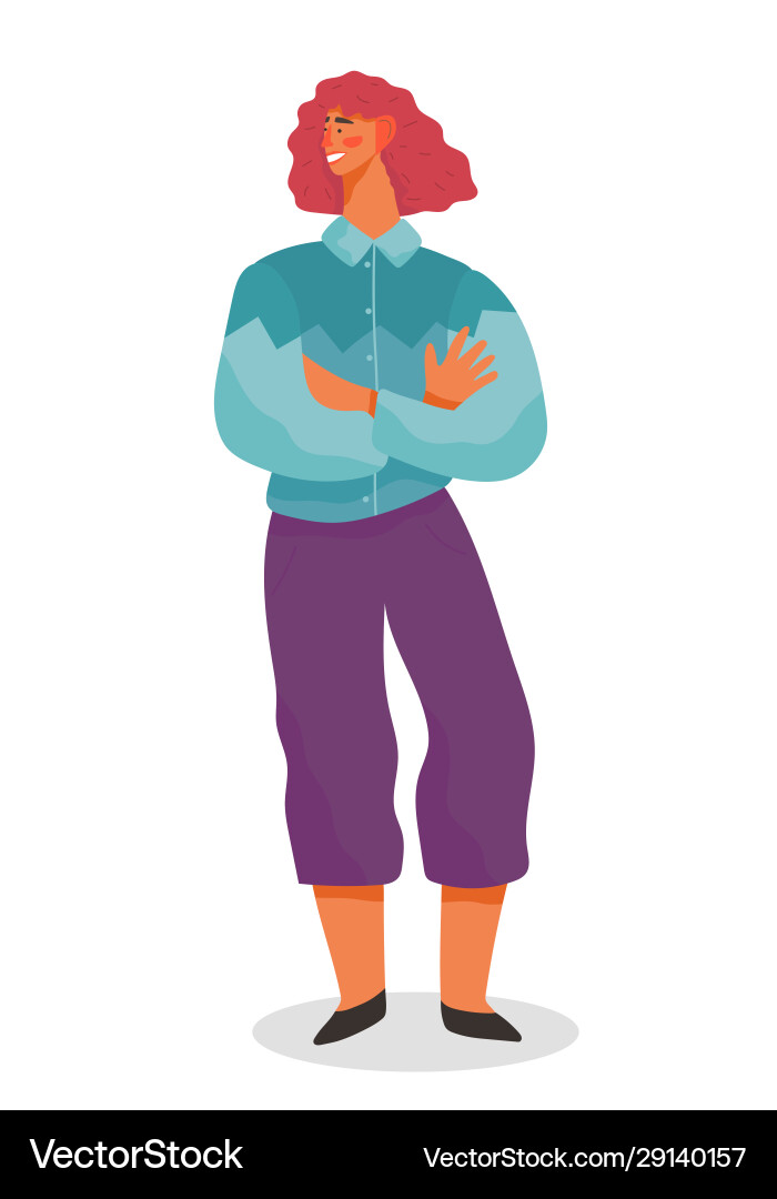 Person posing alone for picture man isolated Vector Image