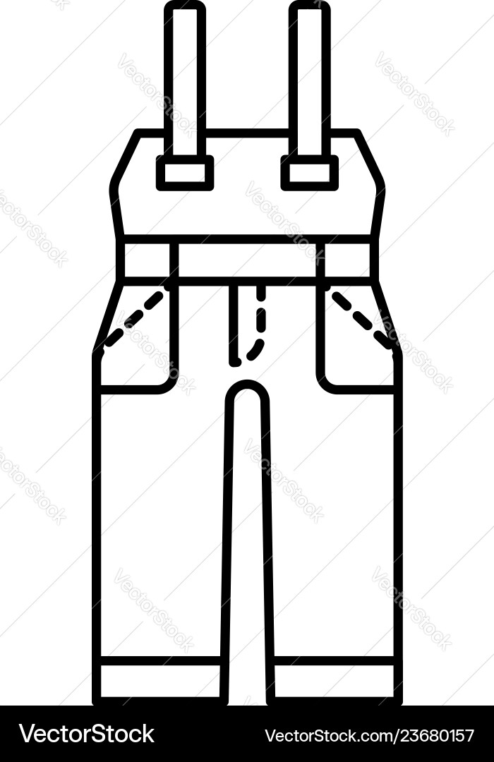 Safety workwear icon outline style Royalty Free Vector Image
