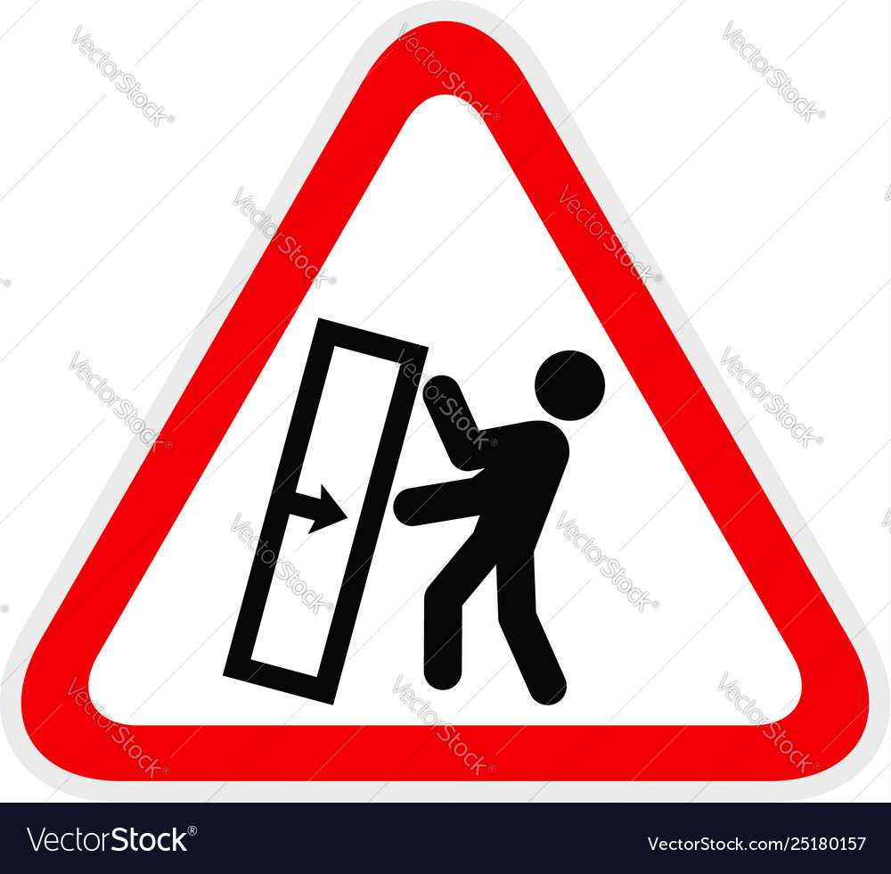 Triangular yellow warning hazard symbol Royalty Free Vector Triangular yellow warning hazard symbol Royalty Free Vector