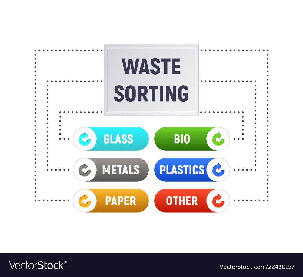 Waste sorting Royalty Free Vector Image - VectorStock
