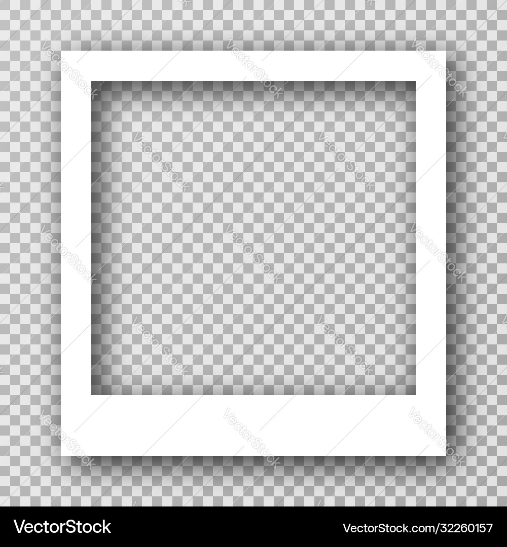 White photo frame for social media with Royalty Free Vector