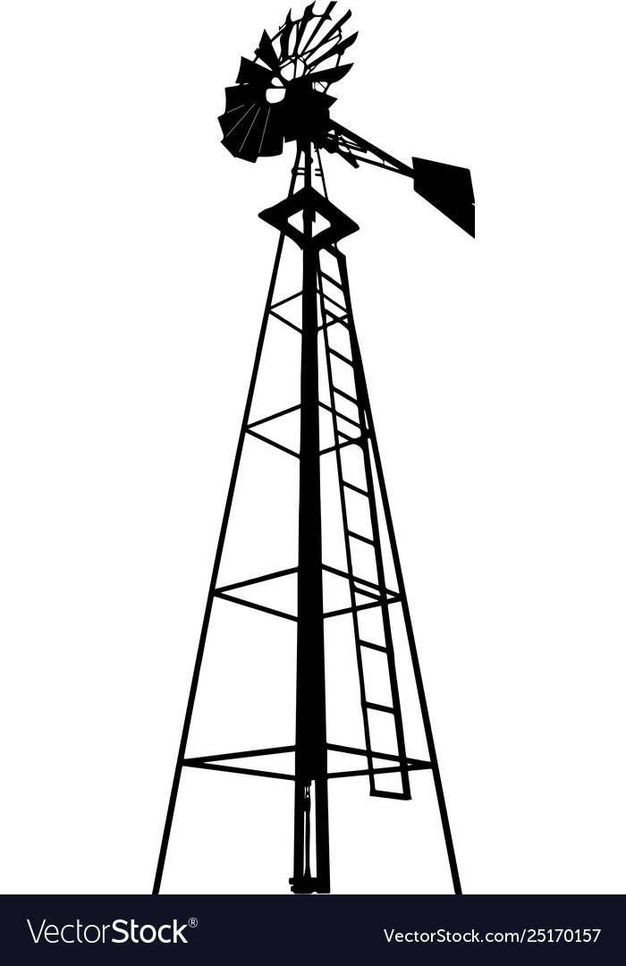 Windmill Royalty Free Vector Image - VectorStock