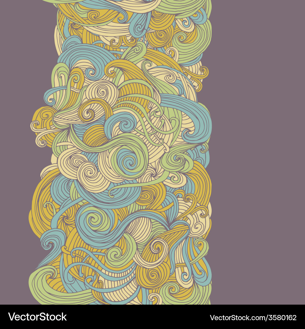 Abstract seamless hand-drawn border Royalty Free Vector