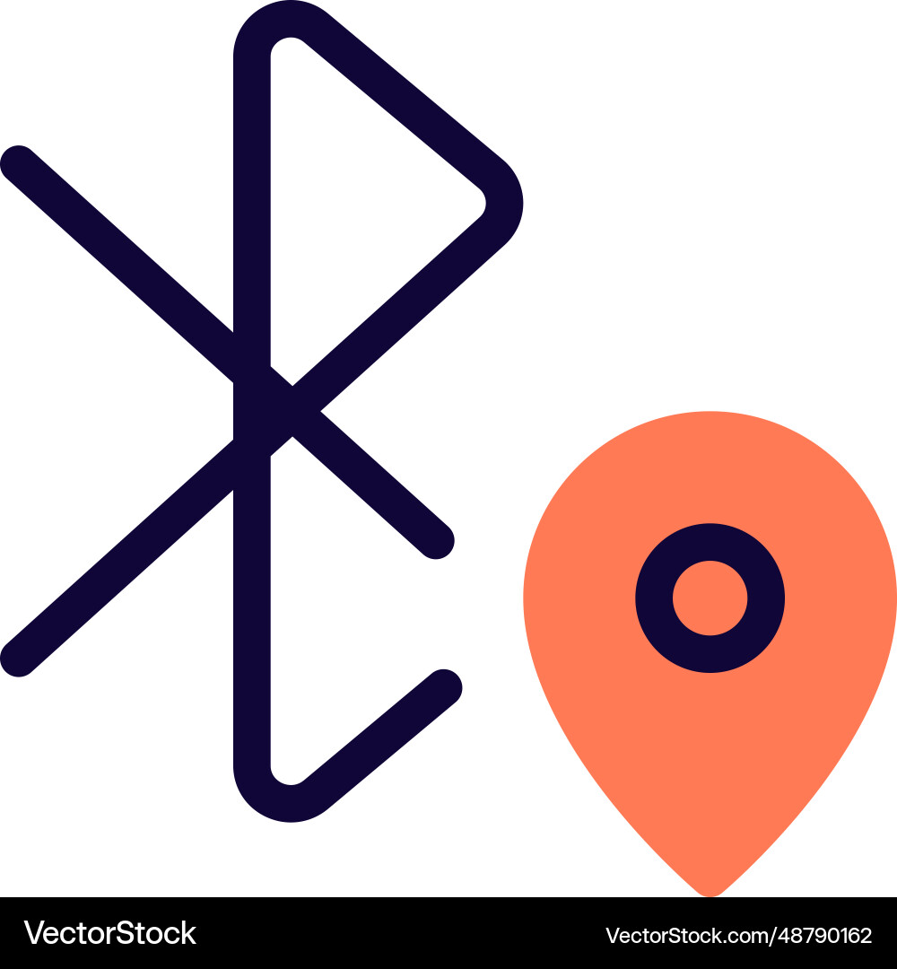 Bluetooth enables the tracking of locations Vector Image