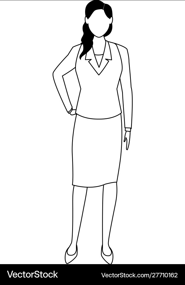 Businesswoman icon flat design Royalty Free Vector Image