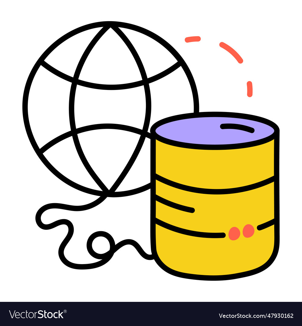Global database Royalty Free Vector Image - VectorStock