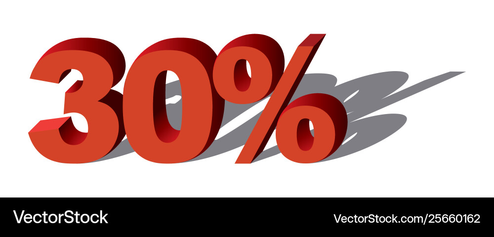 Graphic sale percent 30 Royalty Free Vector Image