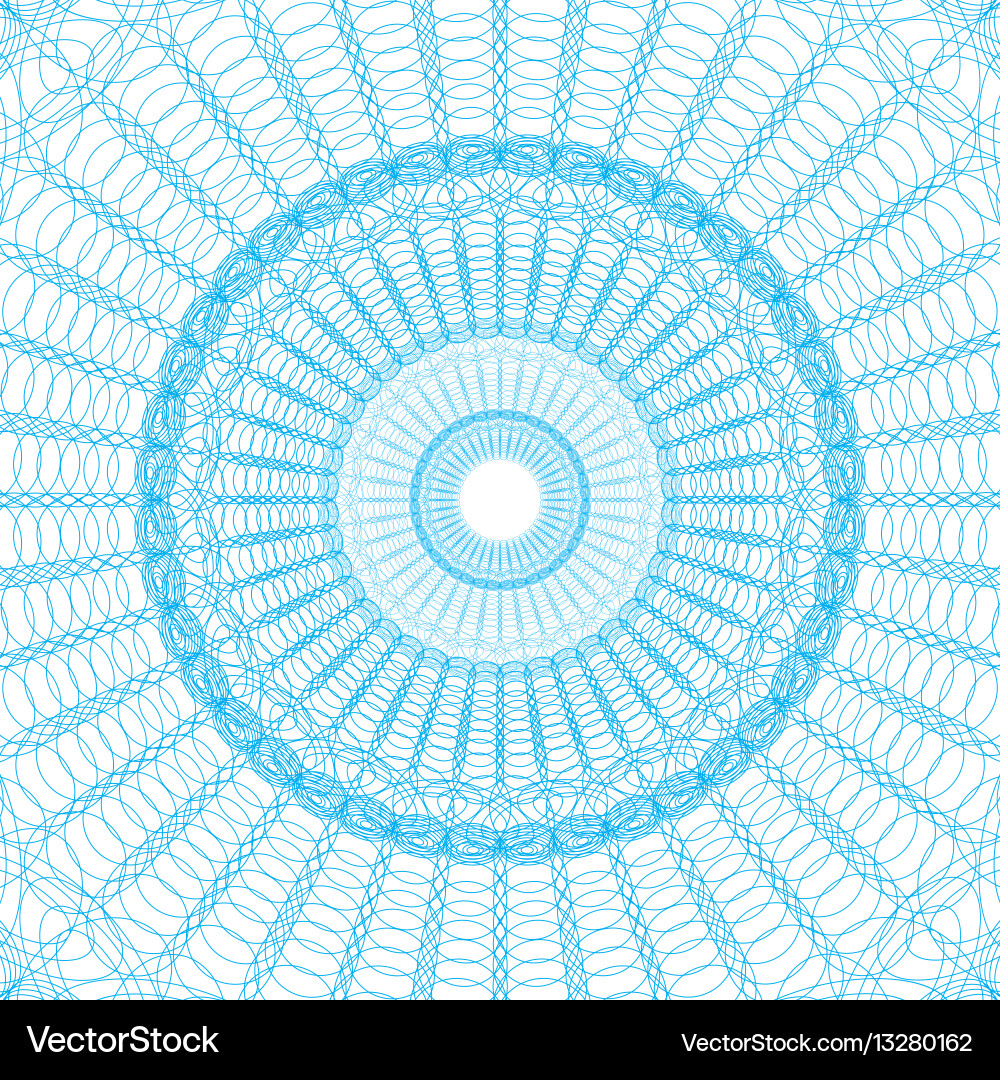 Guilloche pattern rosette for play money or othe Vector Image