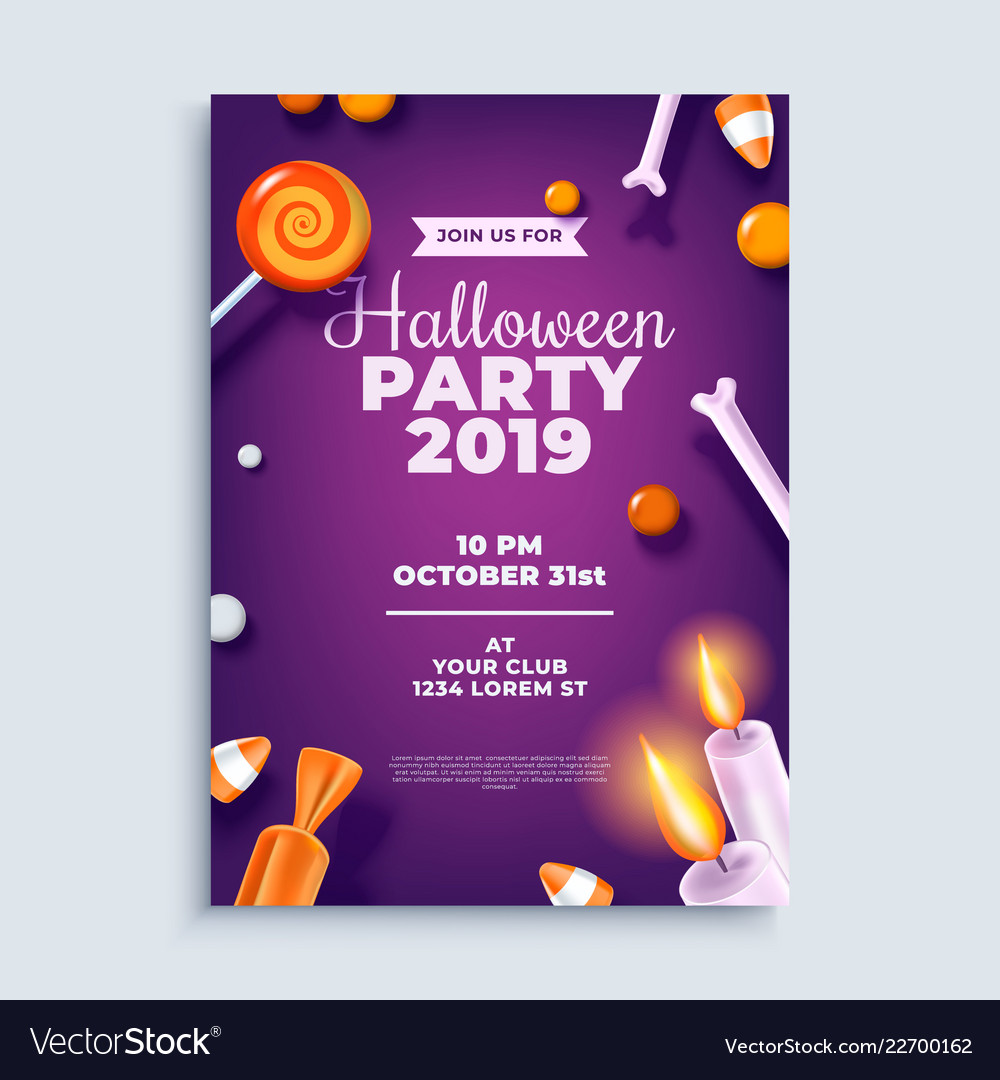 Halloween Party Layout Poster Or Flyer Template Vector Image halloween-party-layout-poster-or-flyer-template-vector-image