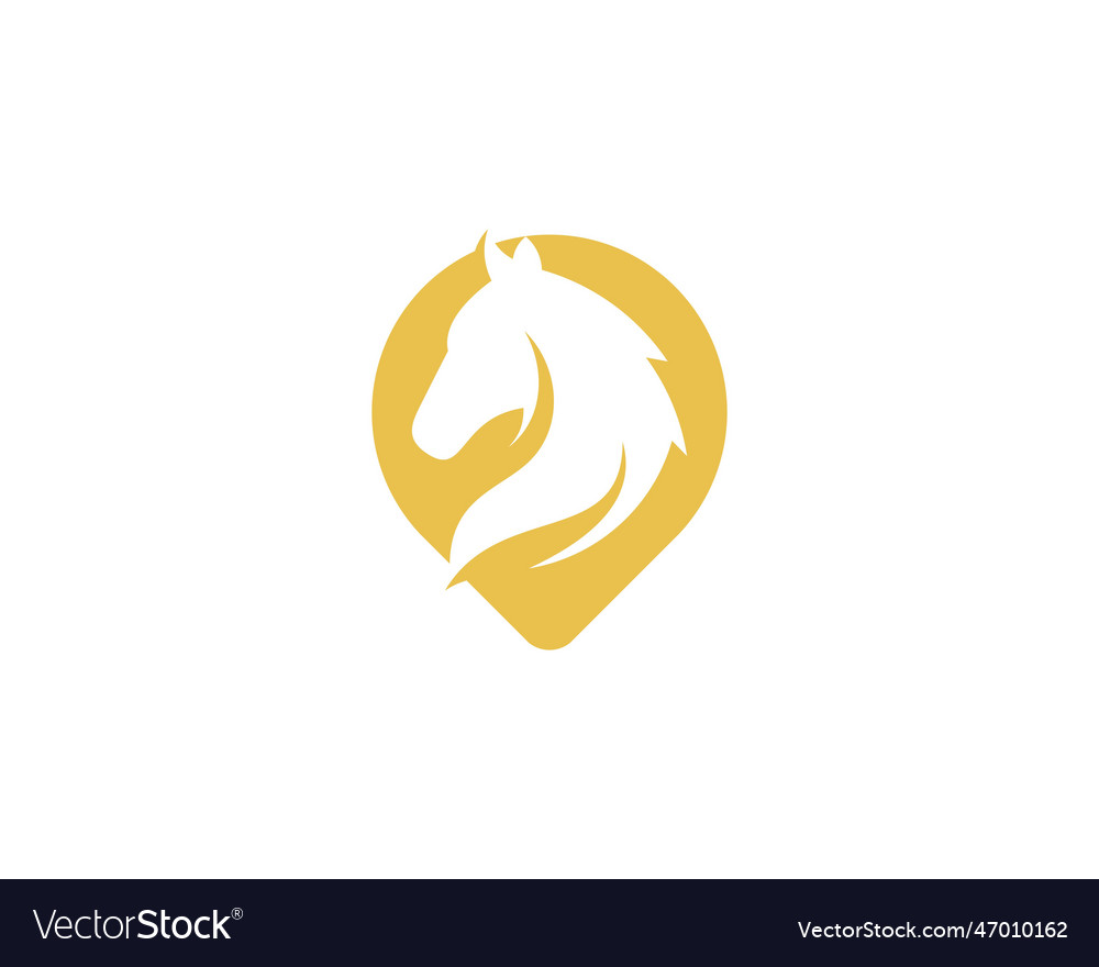 Horse and map pointer logo design Royalty Free Vector Image Horse and map pointer logo design Royalty Free Vector Image
