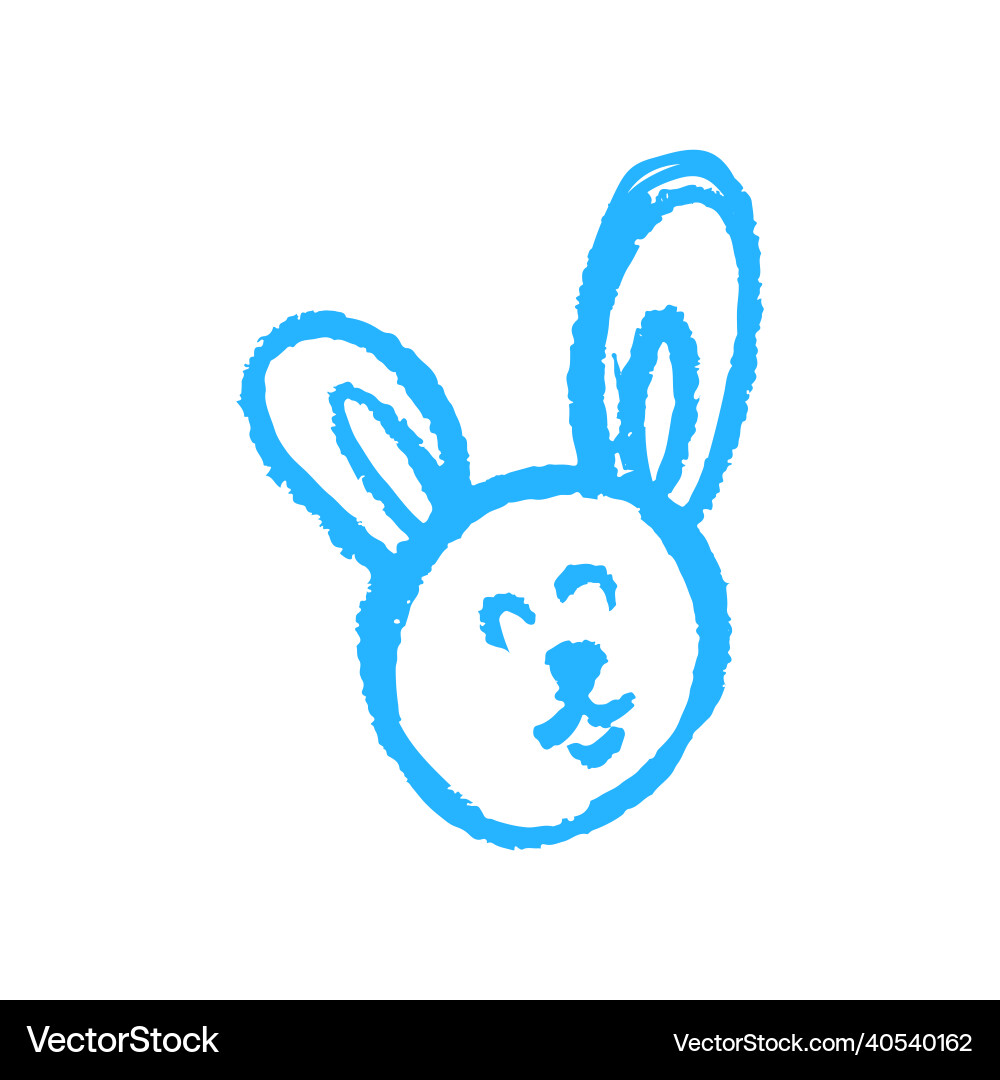 Icon in hand draw style drawing with wax crayons Vector Image