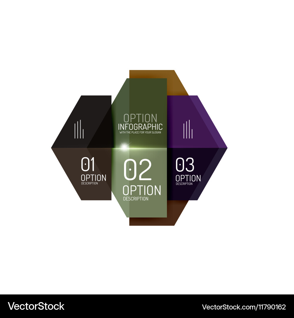Paper business option button infographic templates