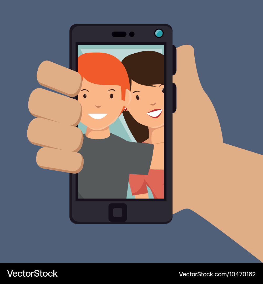 Photography selfie style isolated Royalty Free Vector Image