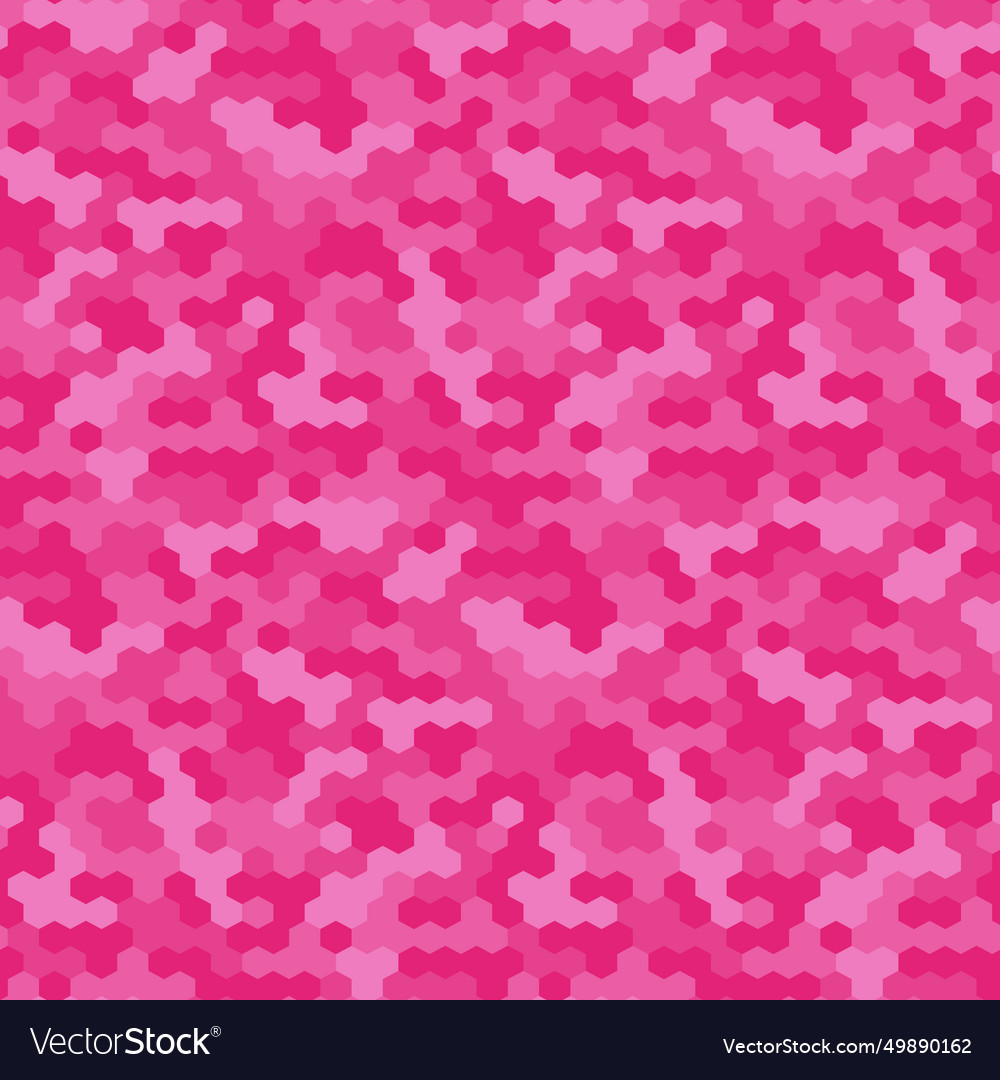 Pink seamless hexagonal pattern Royalty Free Vector Image