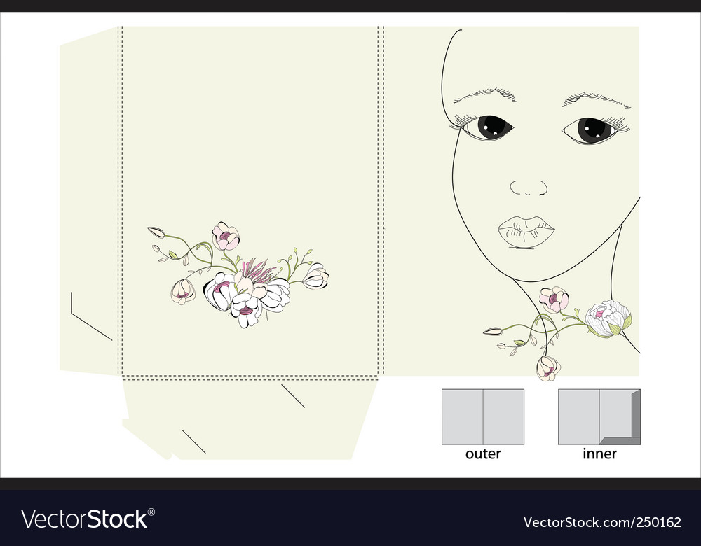 Template for folder design Royalty Free Vector Image