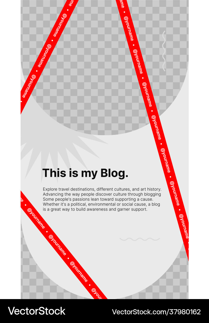 Vertical clean template for stories in social Vector Image
