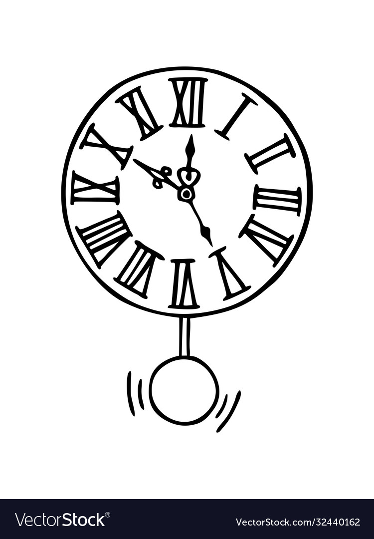 Wall clock Royalty Free Vector Image - VectorStock