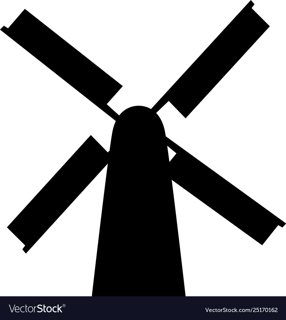 Windmill Royalty Free Vector Image - VectorStock