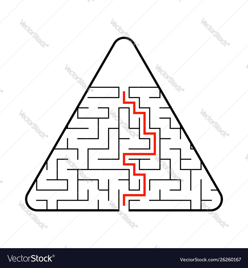 Abstract triangular labyrinth game for kids Vector Image Abstract triangular labyrinth game for kids Vector Image
