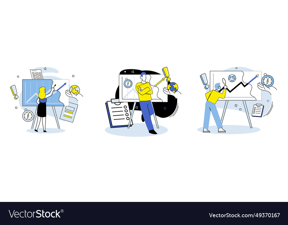 Data visualization creative approaches to data Vector Image