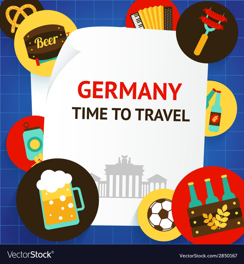 Germany background template Royalty Free Vector Image