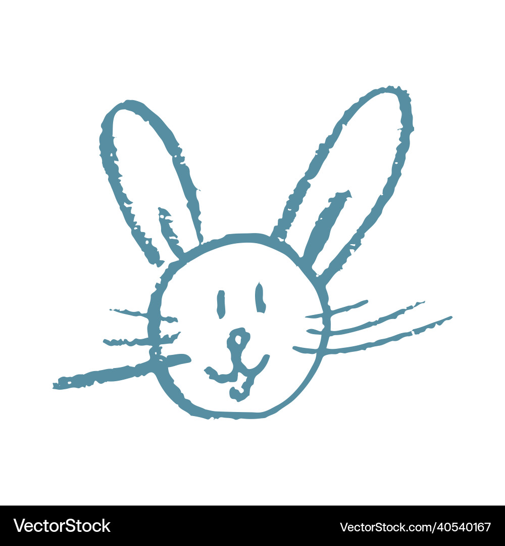 Icon in hand draw style drawing with wax crayons Vector Image