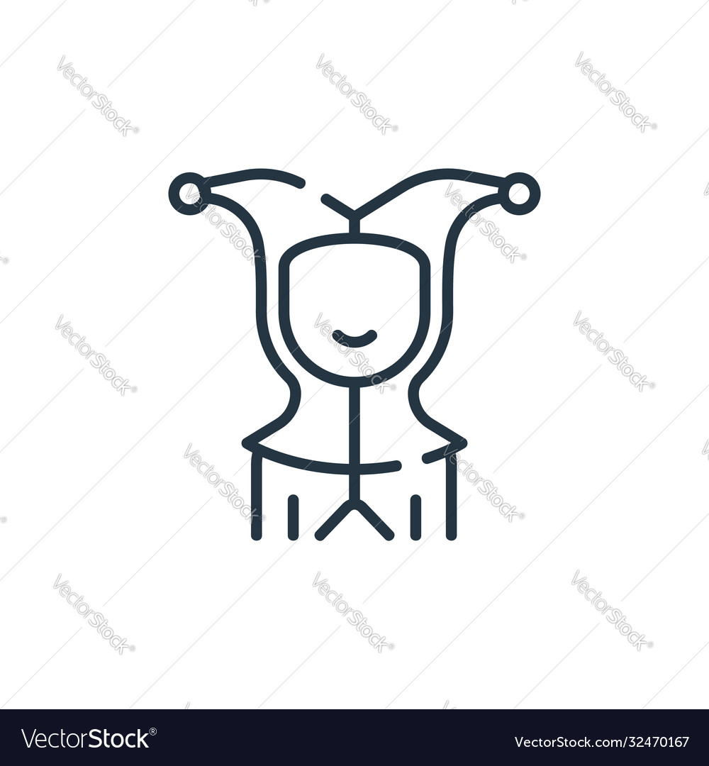 Jester icon editable stroke linear Royalty Free Vector Image